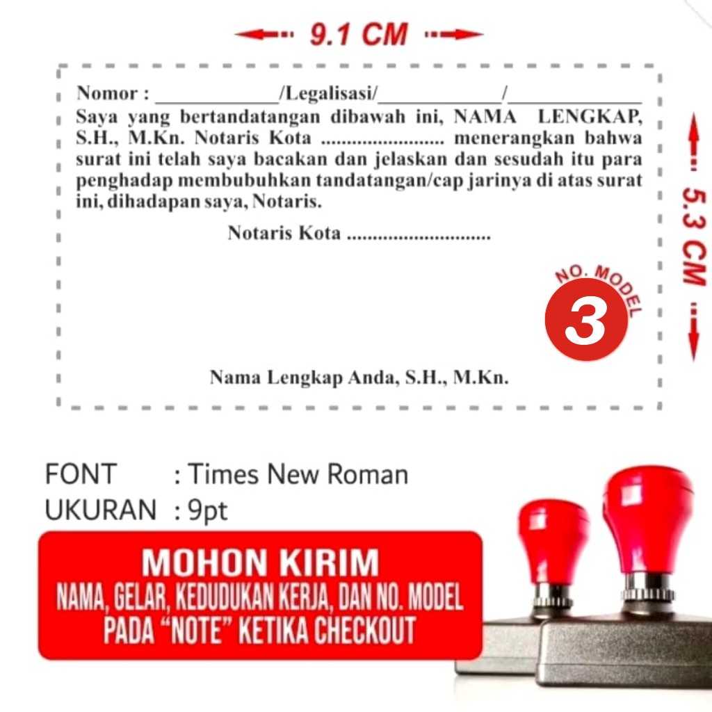 Jual Stempel Legalisasi / Fotokopi / Waarmerking Notaris | Shopee Indonesia