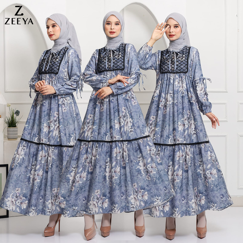 Jual Zeeya Collection Aulia Baju Dress Gamis Muslim Syari Wanita Bahan ...