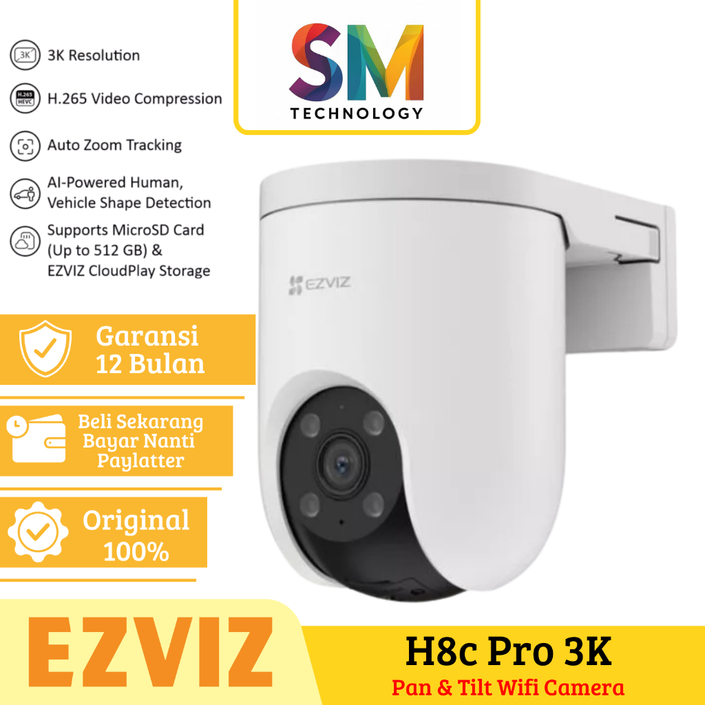 Jual Ezviz H8c Pro 3K 5MP Smart Home Pan & Tilt IP Camera CCTV Outdoor | Shopee Indonesia
