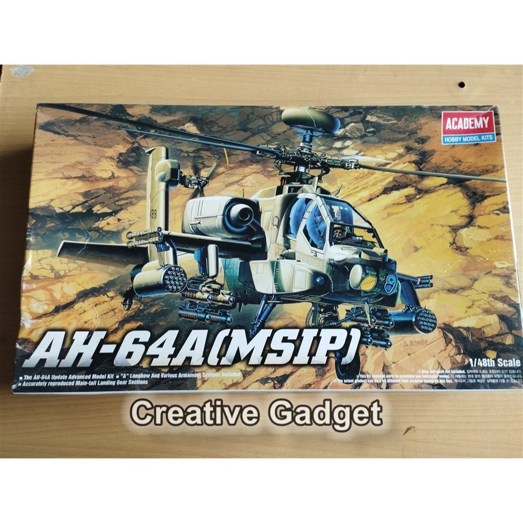 Jual US Apache Attack Helicopter AH-64A MSIP - Model Kit Academy 1/48 - Operation Iraqi Freedom ...