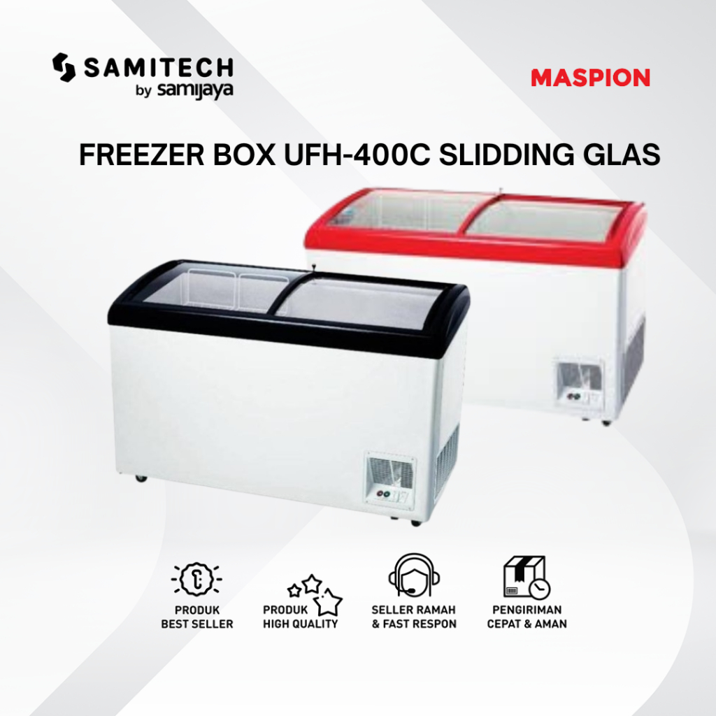 Jual FREEZER BOX MASPION UFH-400C RD-FK BK-FK UFH 400C 400 LITER ...