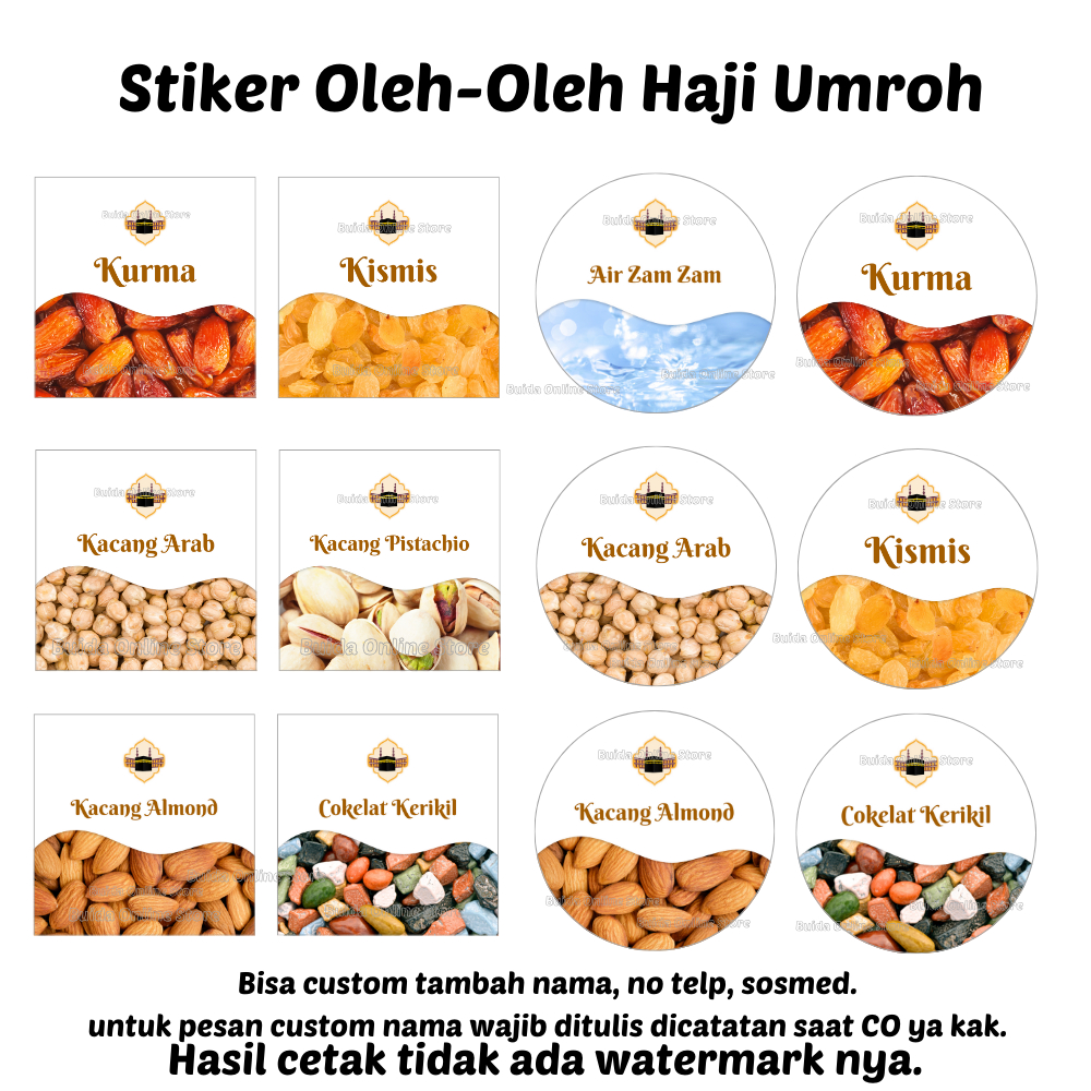 Jual Label Sticker Stiker Gift From Hajj Umroh label Kemasan oleh-oleh ...