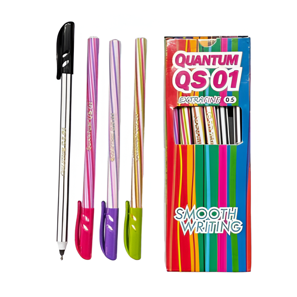 Jual (1 Pcs) Ballpoint Pulpen Bolpen Quantum QS-01 Standard Black | Shopee Indonesia