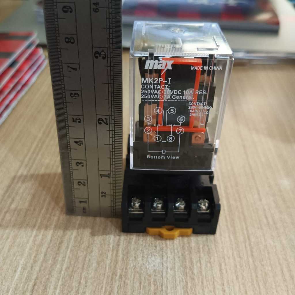Jual Relay MK2P 220V Omron + Socket 220V 10A 8P - Soket AC 8P MK2P-1 8 PIN | Shopee Indonesia
