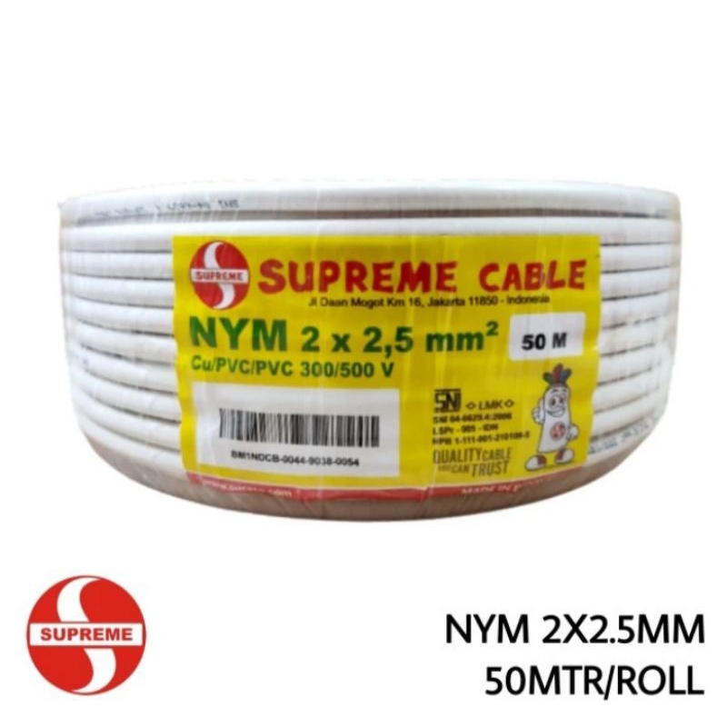 Jual Kabel Supreme NYM 2X2.5 Kawat Tembaga Panjang 50 Meter/Roll | Shopee Indonesia