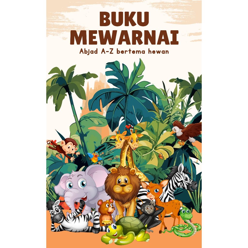Jual Creative Kids - 26 Lembar Buku Mewarnai Tema Binatang PDF - Animal ...