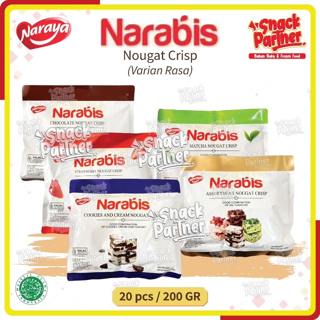 Jual NARABIS | NOUGAT CRISP 20 PCS / 200 GR by NARAYA - Chocolate Choco ...