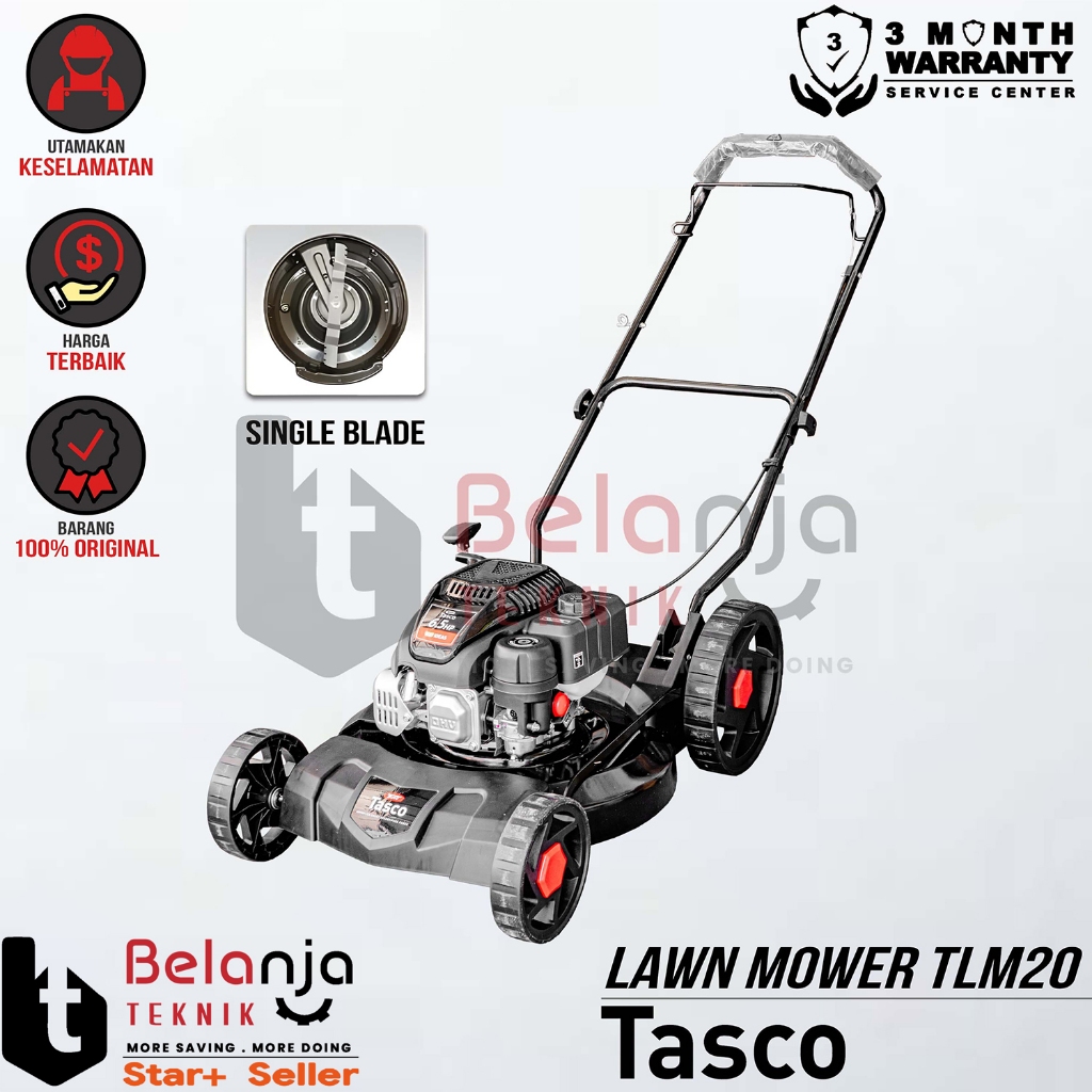 Jual Tasco Mesin Potong Rumput Dorong TLM 20 Lawn Mower 6.5 HP 4 Tak ...