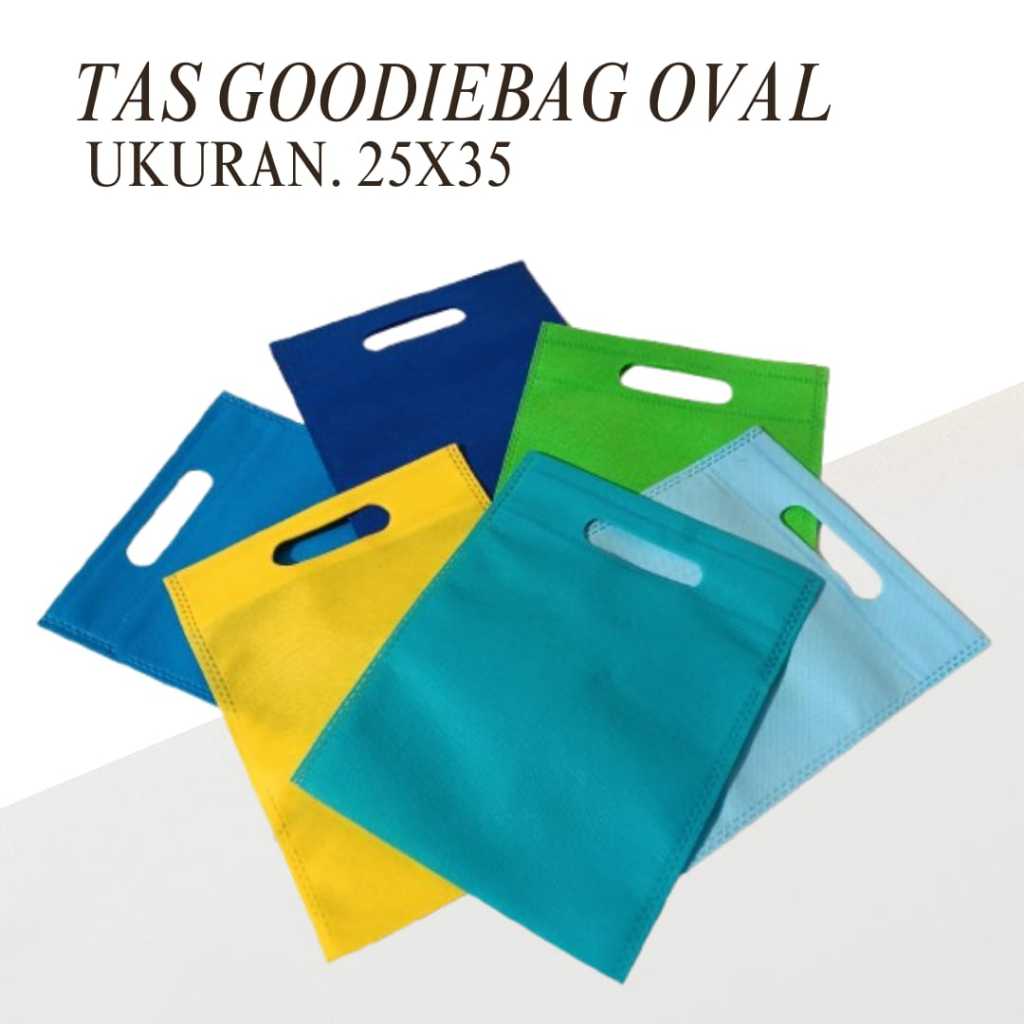 Jual Tas Goodie Bag Oval 25x35 PERLUSIN ( isi 12pcs ) | Shopee Indonesia