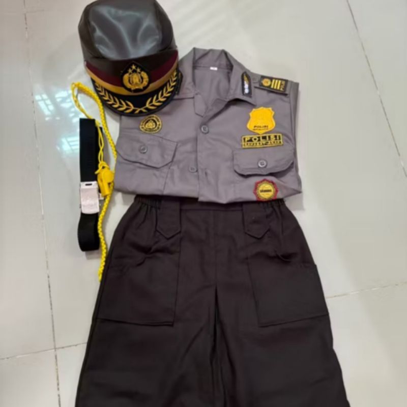 Jual Baju Seragam Polisi sabhara Polwan Anak Terbaru Full Atribut Baju ...