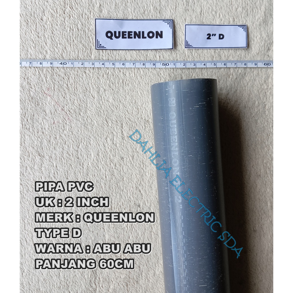 Jual Pipa Pvc 2 INCH D QUEENLON ABU-ABU | Shopee Indonesia