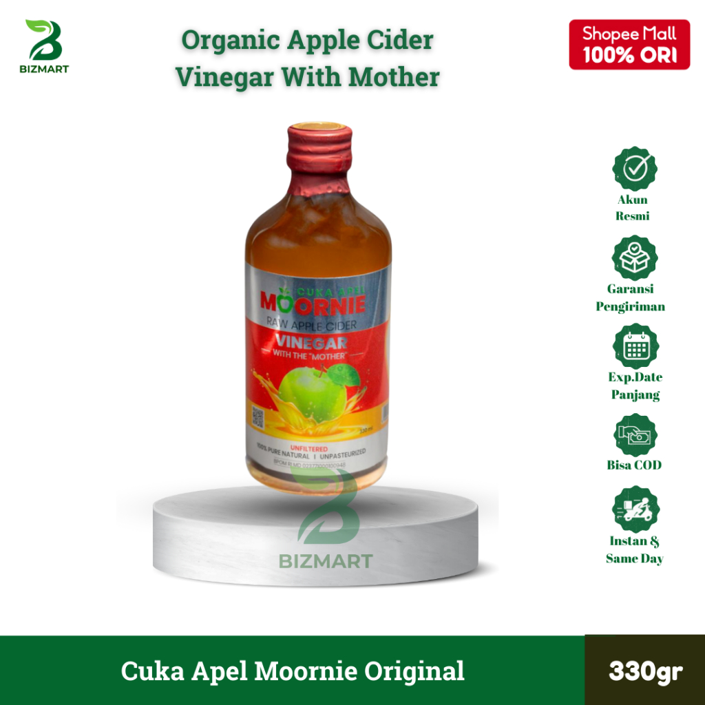 Jual Cuka Apel Original Moornie Asli Batu Malang | Organic Apple Cider ...