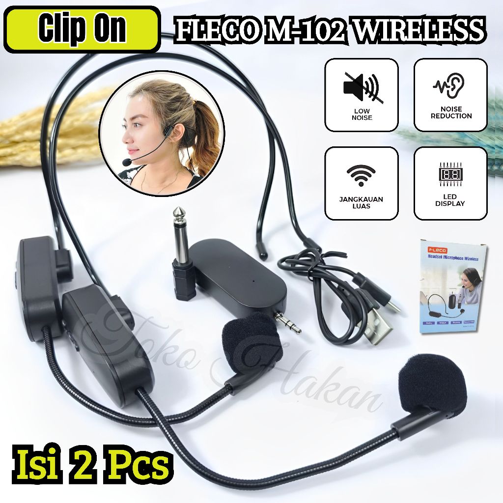 Jual Terlaris~ Mic Bando Wireless Mic Clip On / Microphone Eksternal ...