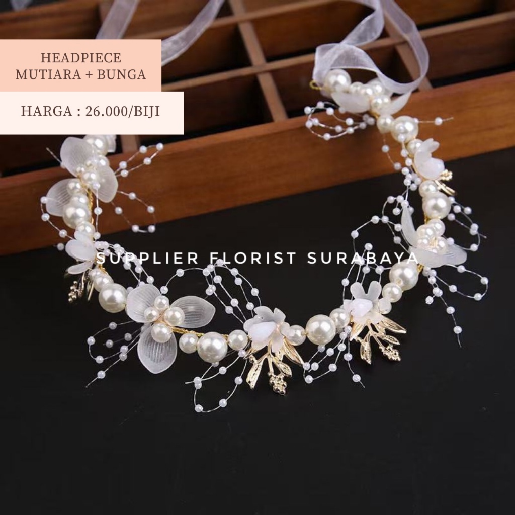 Jual HEADPIECES HEAD PIECE BUNGA MUTIARA ANAK PEREMPUAN LUCU CANTIK ...