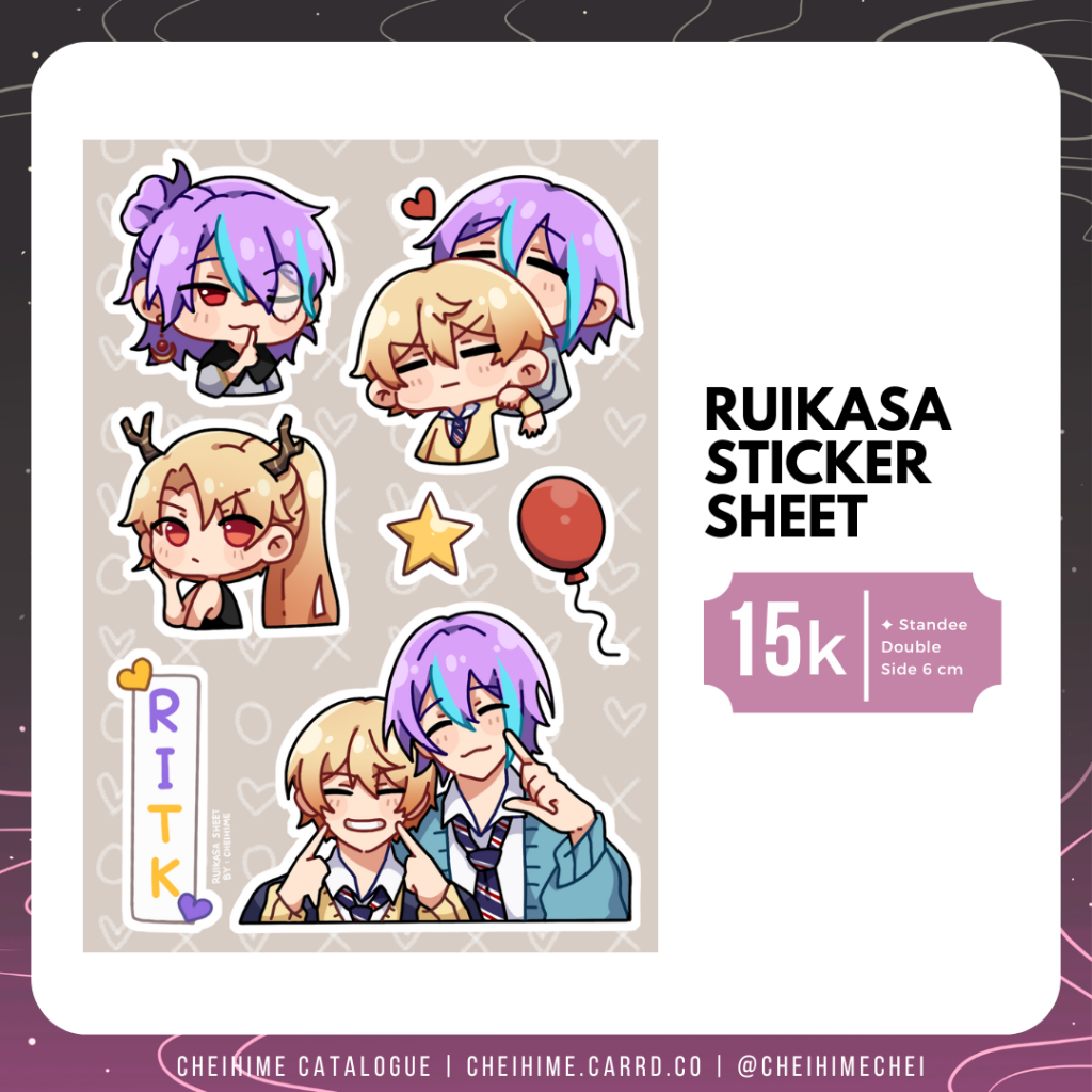 Jual Ruikasa Tsukasa Tenma & Kamishiro Rui Project Sekai Sticker Sheet A6 | Shopee Indonesia