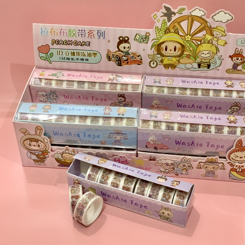 Jual Washie Tape Labubu Sticker 10 Roll | Shopee Indonesia
