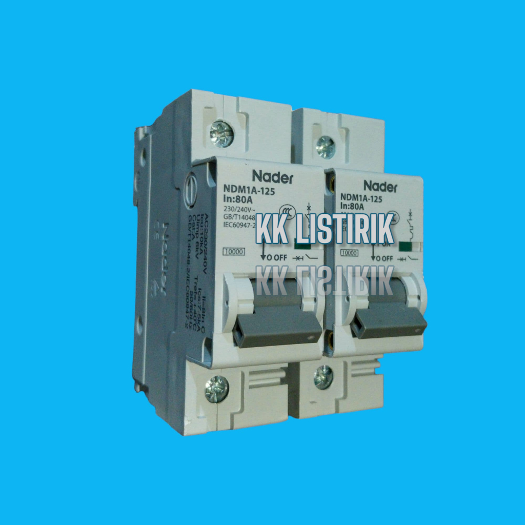 Jual MCB AC/DC Nader NDM1A-125 1P || 80A/100A/125A || 230/240V / | Shopee Indonesia