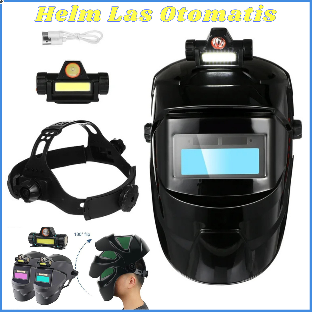 Jual MEGA TaffGUARD Helm Las full face Otomatis gelap terang listrik ...