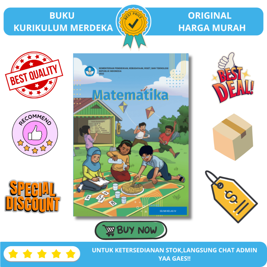 Jual BUKU SISWA KURIKULUM-MERDEKA KELAS 4 SD/MI - MATEMATIKA NON LISENSI KURIKULUM MERDEKA ...