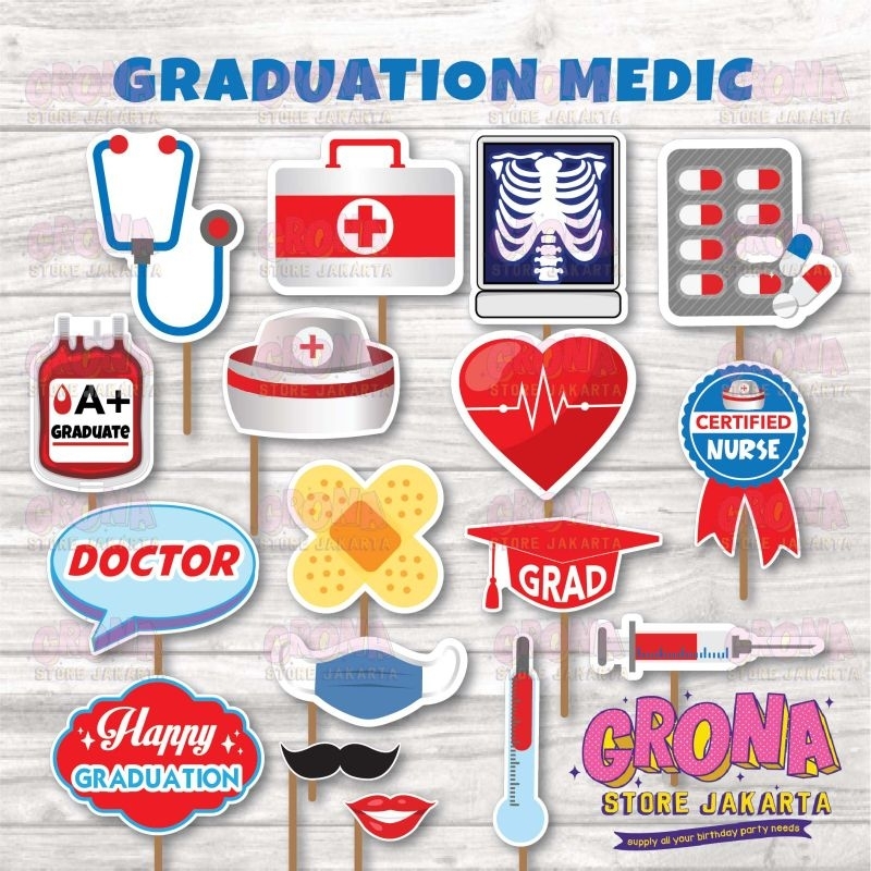 Jual ACC Photobooth Graduation Medic / Aksesoris Foto Graduation Medic ...