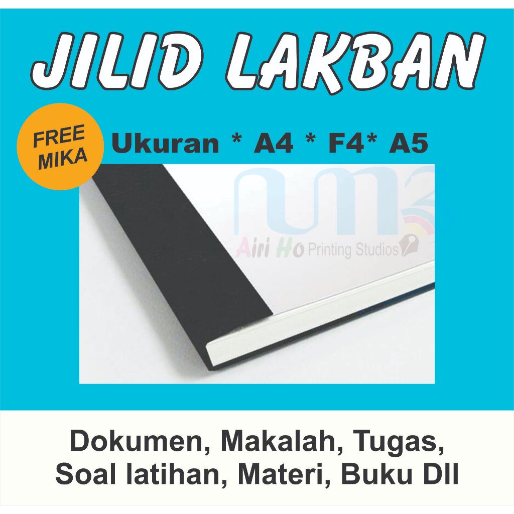Jual JILID LAKBAN ( TAMBAHAN COVER MIKA UNTUK JILID LAKBAN CETAK PRINT ...