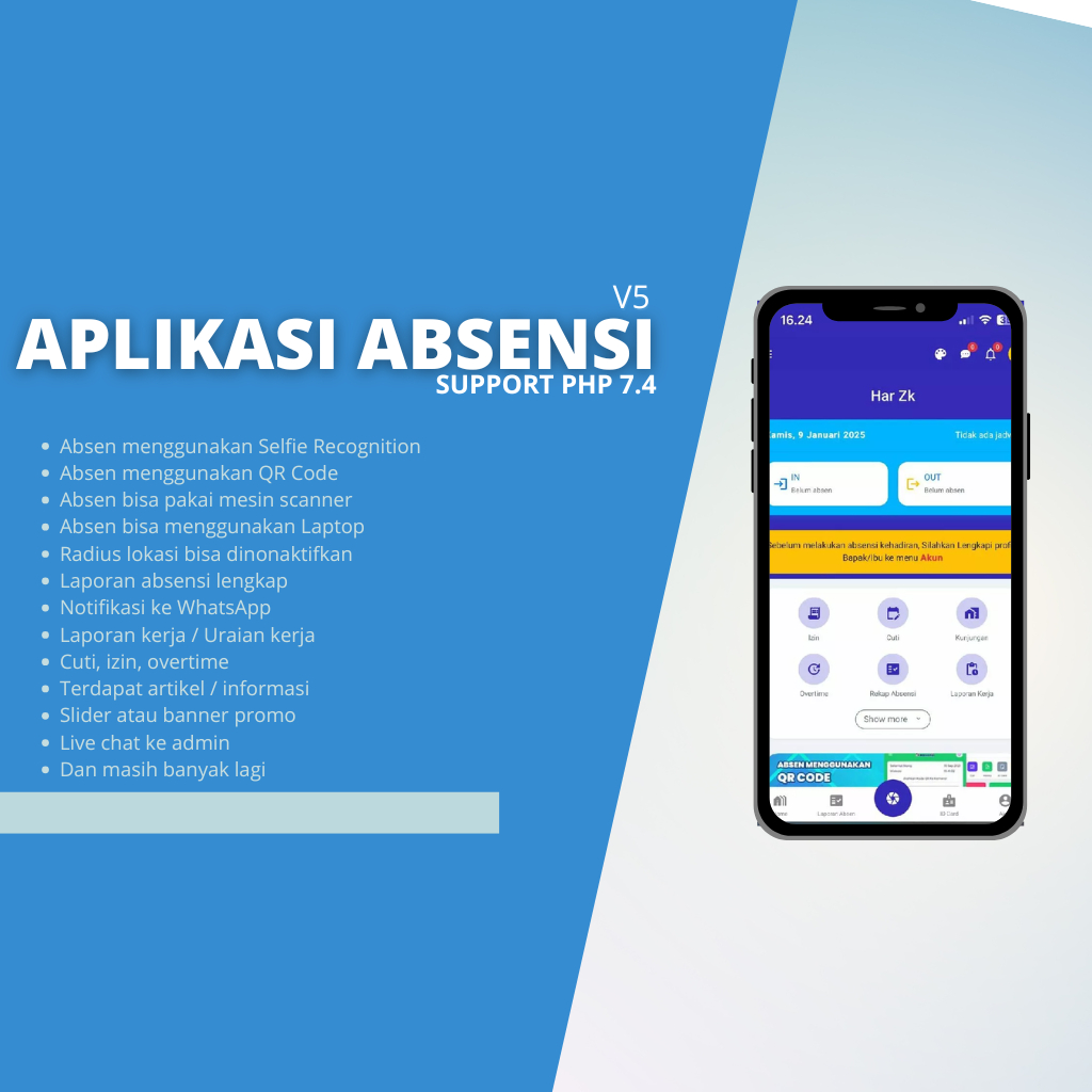 Jual Source code Aplikasi Absensi Foto V 5 Dengan Lokasi dan Radius ...