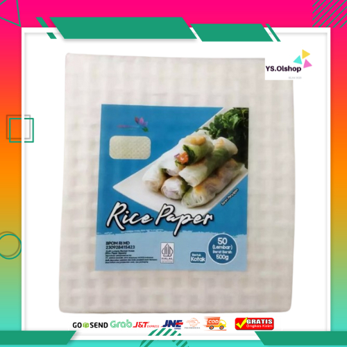 Jual Rice Paper KOTAK 500 g isi 50 lembar - Banh Trang 22cm - Kulit ...