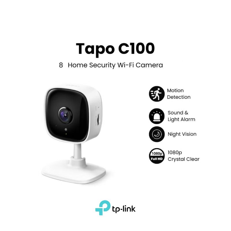 Jual TP-Link Tapo C100 Home Security Wi-Fi Camera 2MP | Shopee Indonesia