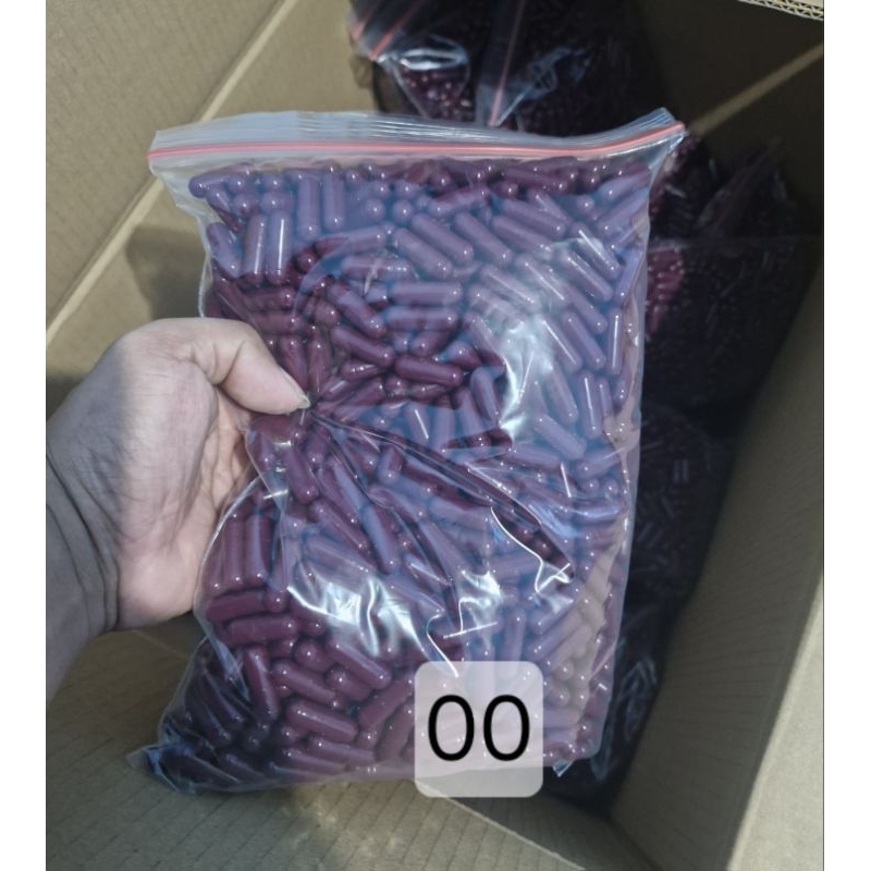 Jual cangkang kapsul No 00 / kapsul kosong merah maroon ukuran 00 ACG ...