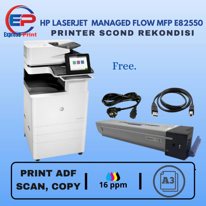 Jual Printer HP Laserjet Managed Flow MFP E82550 Printer laser Mono A3 Multifungsi | Shopee ...