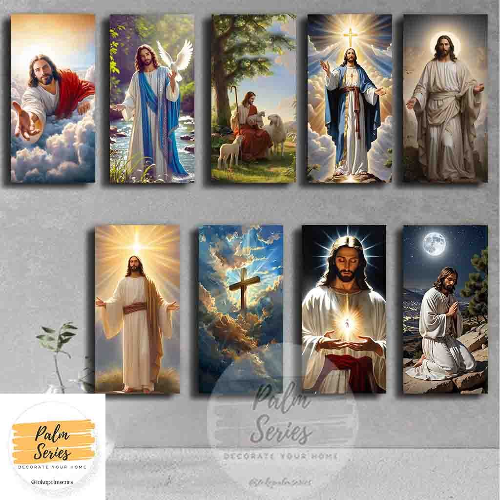 Jual 77- 10x20cm Hiasan Dinding YESUS Poster Kayu Kristen Portestan ...