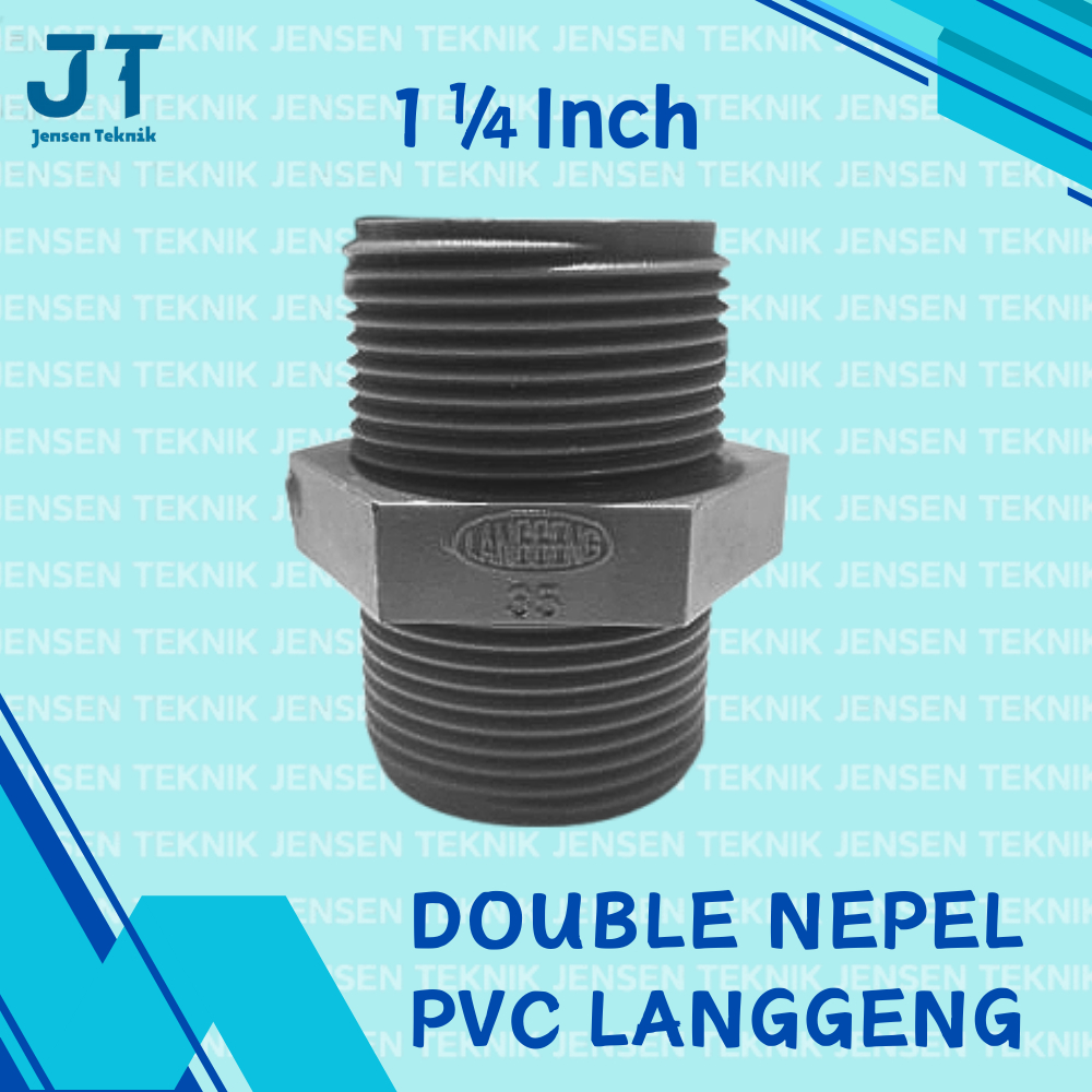 Jual Double Nepel PVC 1 1/4 Inch Merk Langgeng | Shopee Indonesia