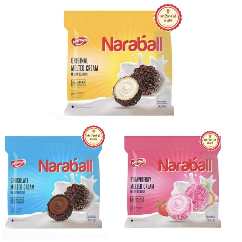 Jual Naraya Naraball Chocolate Wafer Ball Melted All Varian 300 gr ...