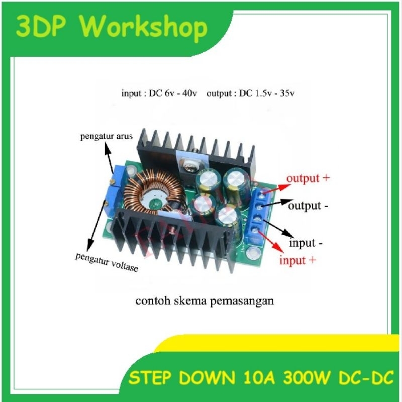 Jual STEP DOWN 300W 10A DC BUCK CONVERTER | Shopee Indonesia