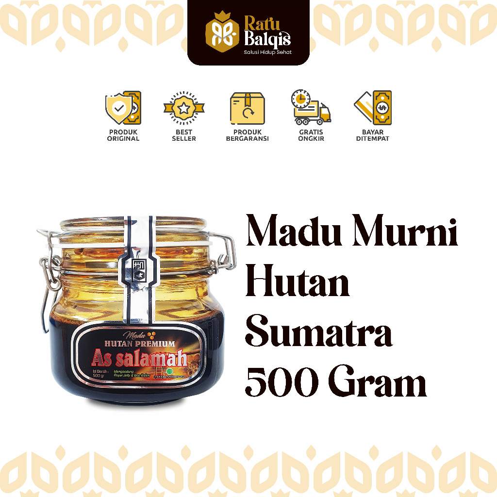Jual Madu Murni Hutan Sumatra 500 Gram As Salamah Original | Shopee ...