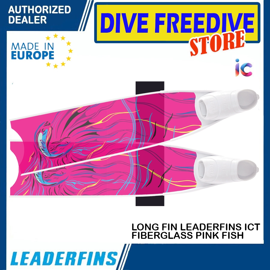 Jual Long Fin Leaderfins ICT Fiberglass Pink Fish Fins Apnea Kaki Katak ...