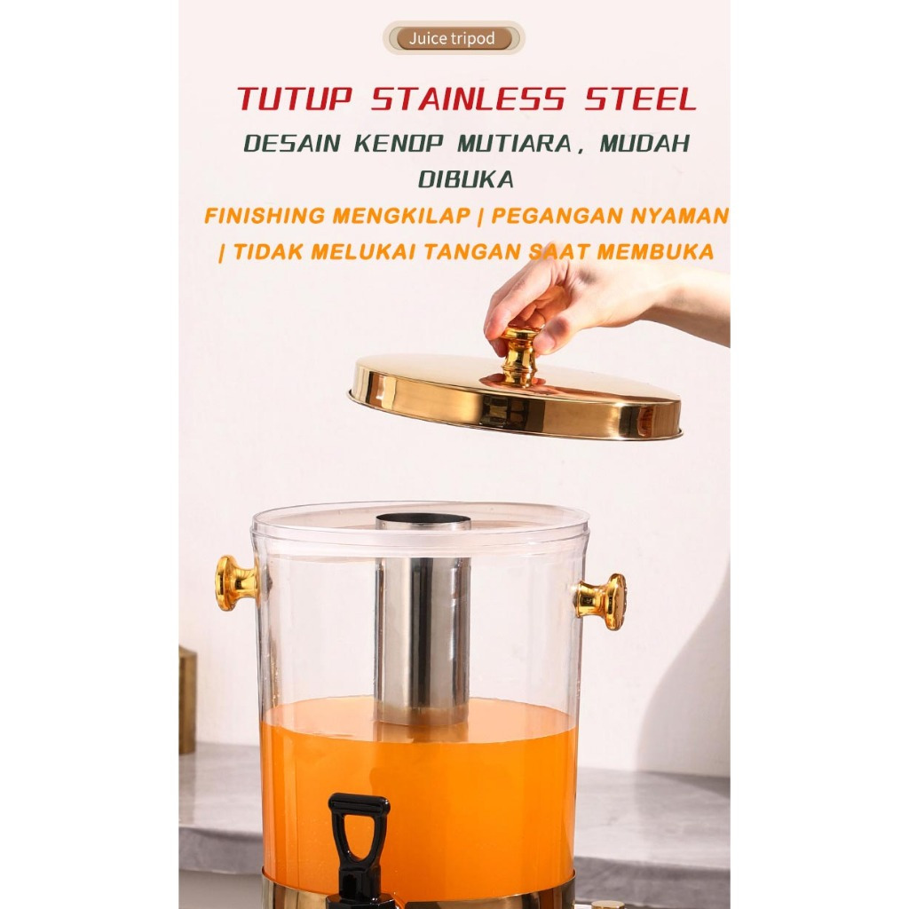 Jual Dispenser Jus Stainless Ukiran Emas Model Roket dan Kembar 2 in 1 ...