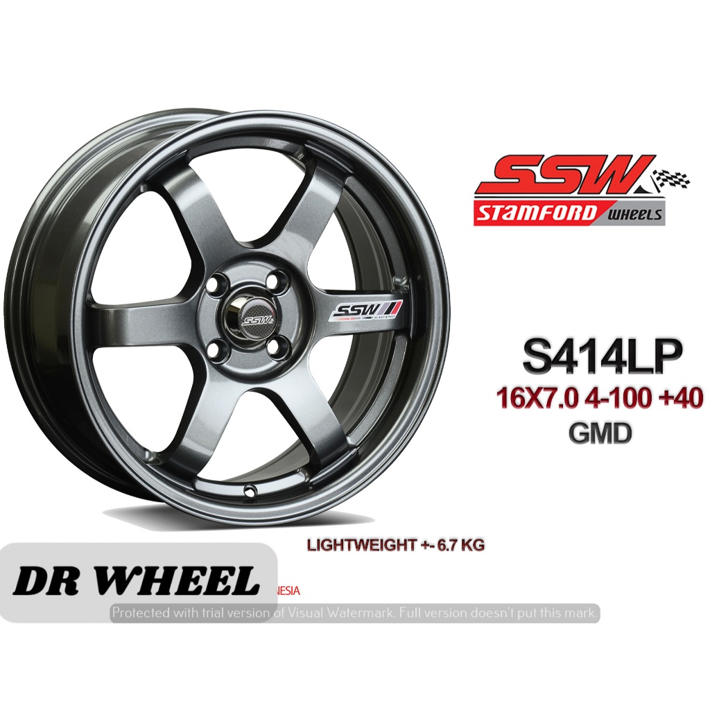 Jual Velg mobil terbaru model palang te37 murah ori ssw ring 16 lebar 7 warna grey | Shopee ...