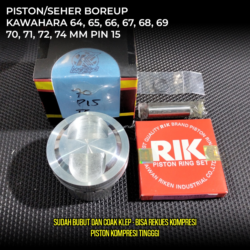 Jual Seher Boreup Kawahara 64 65 66 67 68 69 70 MM Pin Pen 15 Sudah Bubut dan Coak Klep, Bisa ...
