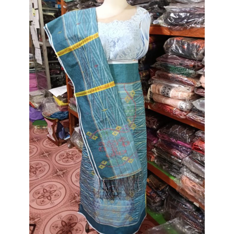Jual SONGKET HABONARON TENUN SARUNG SELENDNG BATAK TRADISIONAL ULOS SIBOLANG SADUM RASTA BIRU ...