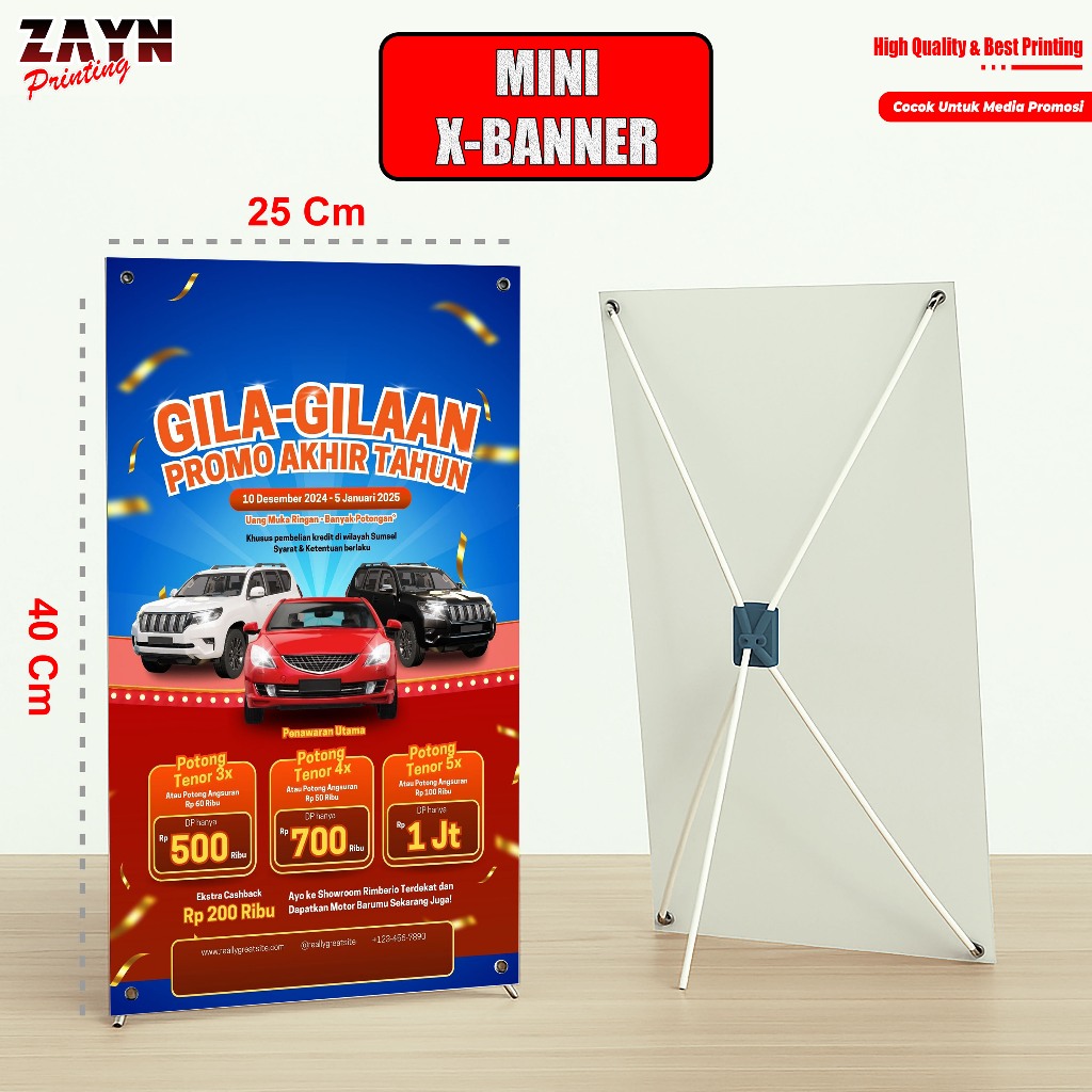 Jual CETAK MINI X BANNER || MINI X BANNER TERMURAH 25 X 40 CM || MEDIA ...