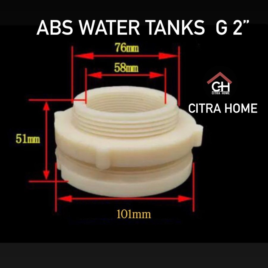Jual ABS Water Tanks 2" Mur Toren Mur Tandon | Shopee Indonesia