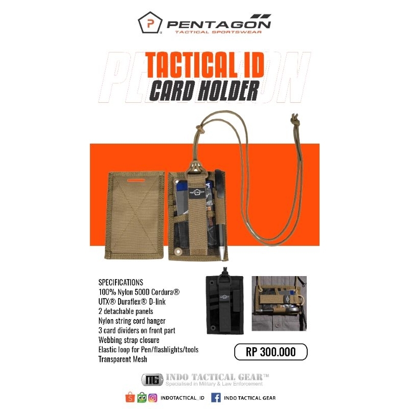 Jual Pentagon Tactical ID Card Holder | Shopee Indonesia