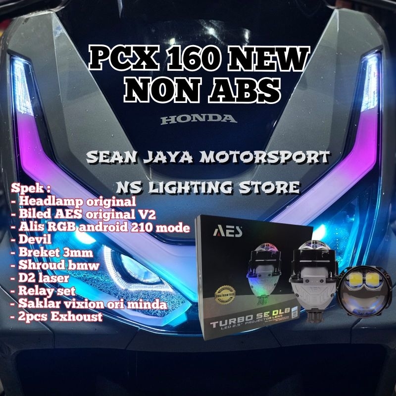 Jual PROJECTOR BILED AES TURBO SE DLB 65WATT PCX 160 NEW 2025 ABS CBS | Shopee Indonesia