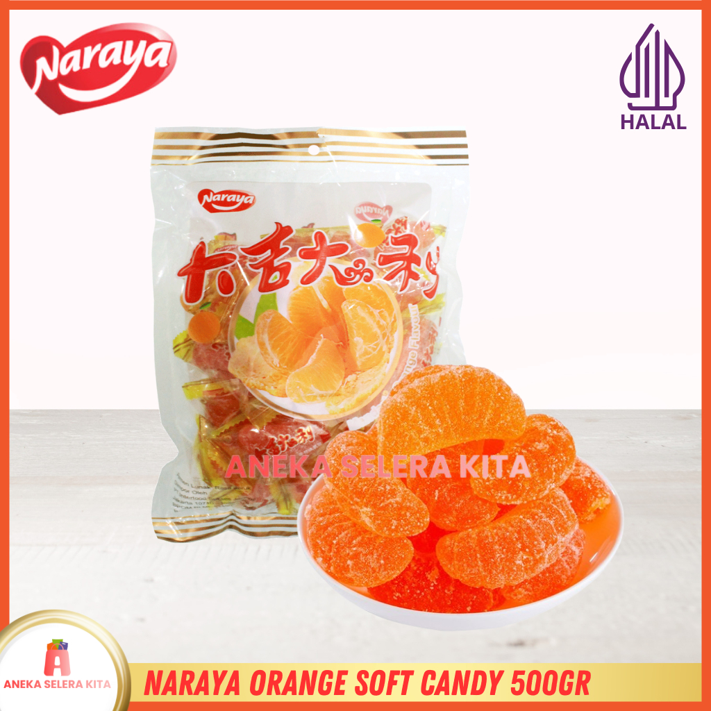 Jual Naraya Orange Soft Candy / Permen Lunak Rasa Dan Bentuk Jeruk ...