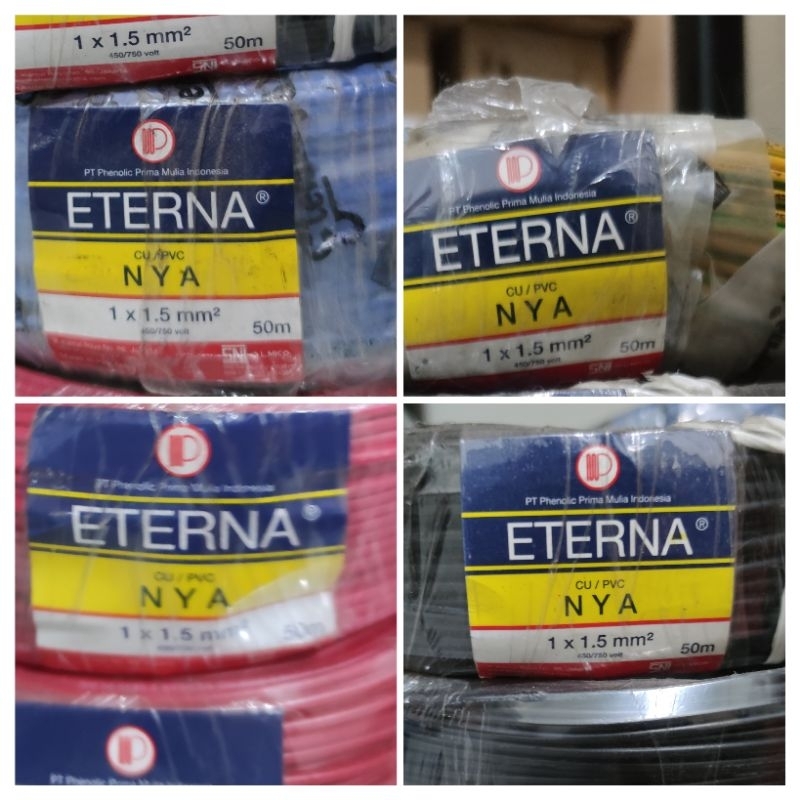 Jual kabel engkel NYA eterna 1 x 1,5mm harga per meter murah | Shopee ...