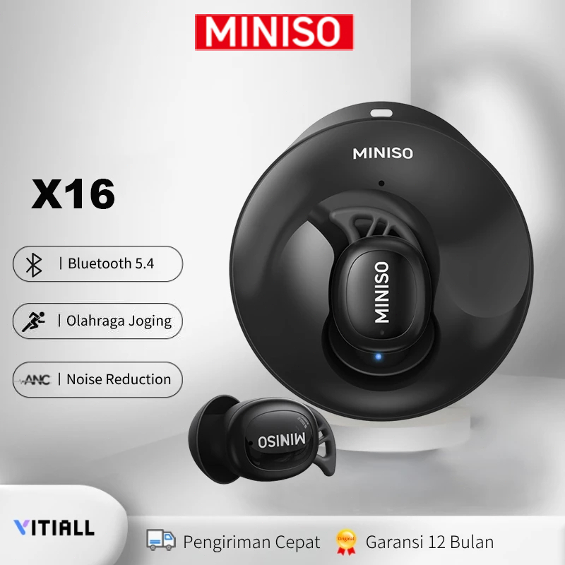Jual MINISO X16 True Wireless tws Bluetooth Mini Tak Terlihat Sleep ...