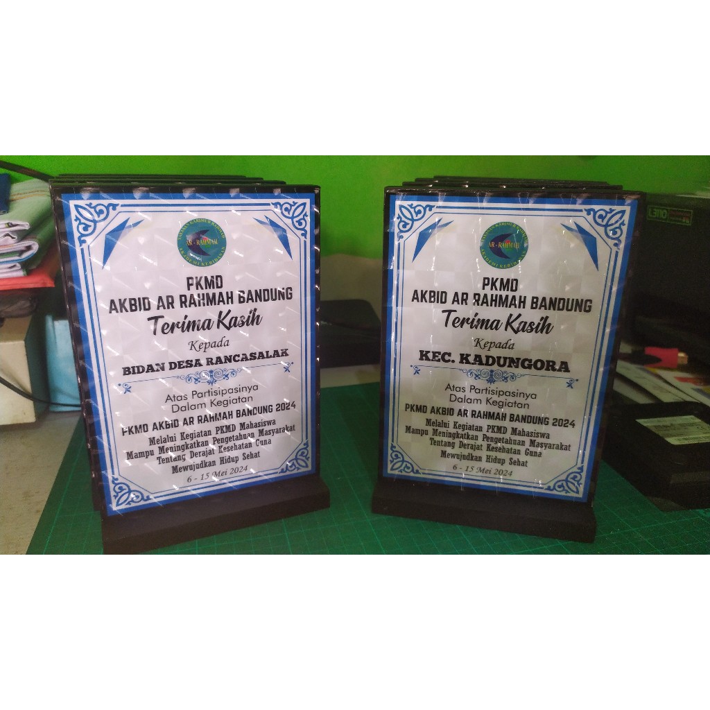 Jual Vandel Plakat Kayu Cinderamata pkalat kenangan plakat kayu kotak ...