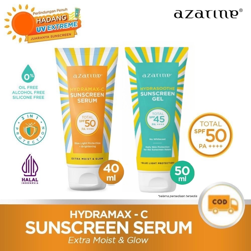 Jual Azarine Hydramax-C Sunscreen Serum SPF50 PA++++/Azarine Sunscreen ...