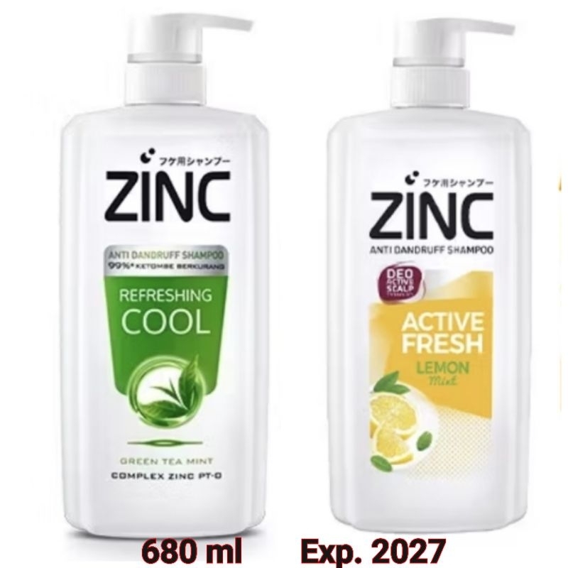 Jual Zinc shampoo Refreshing Cool 680ml, Zinc Active Fresh 680ml ...